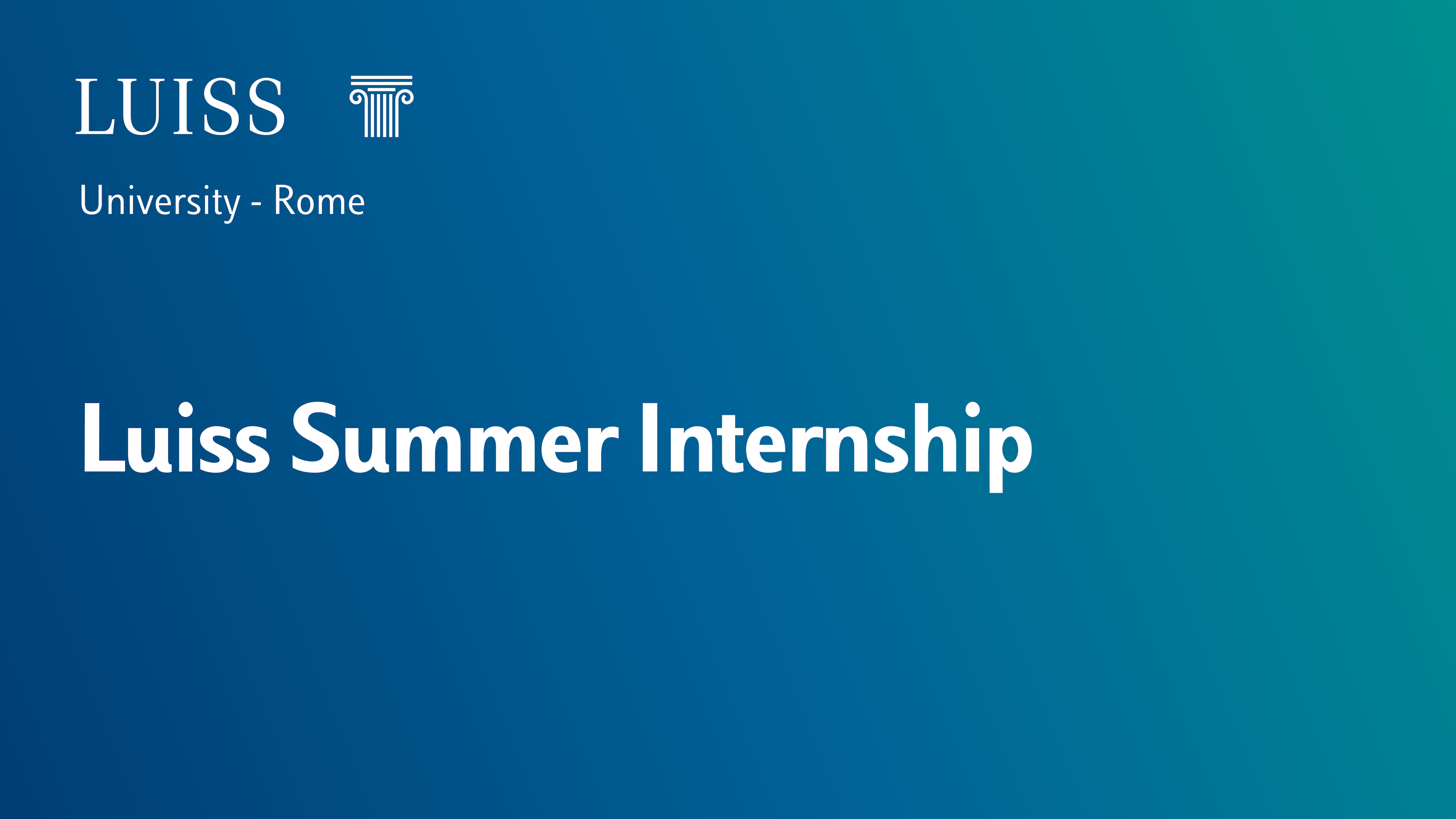 Luiss Summer Internship | Luiss